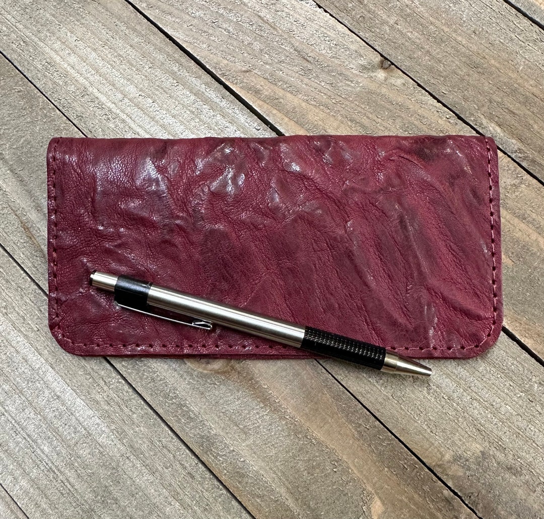 Red Leather Checkbook Cover, Red Italian Leather Checkbook Cover ...