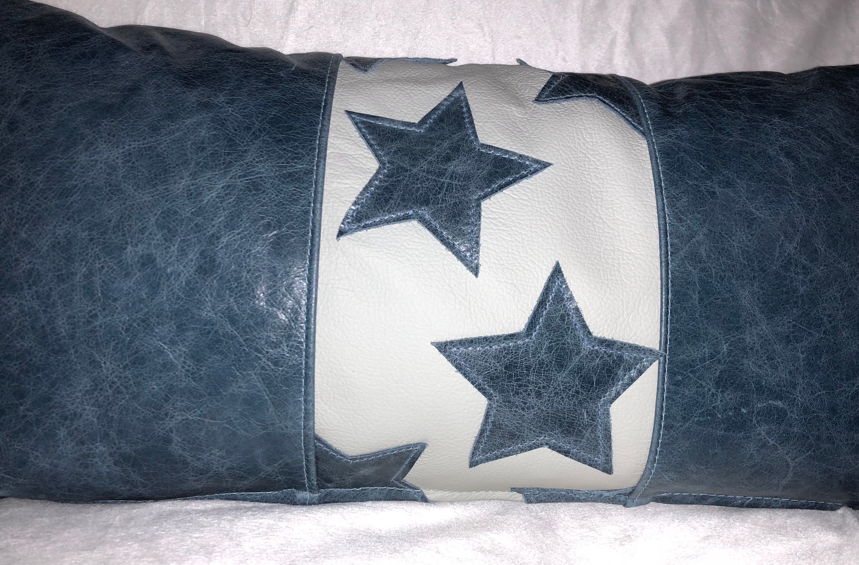 Decorative Pillow Genuine Leather Lumbar Pillow Accent - Etsy