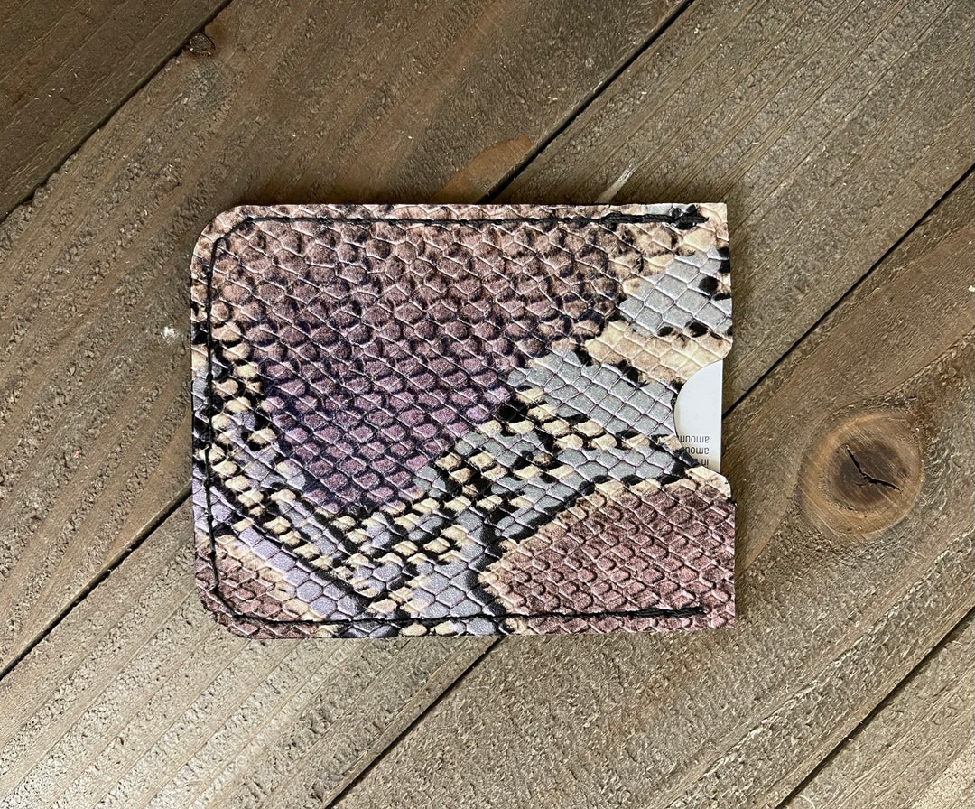 Purple and Blue Italian Leather Checkbook Cover, Leather Duplicate ...