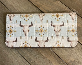 Western Genuine Leather Checkbook Cover - Etsy