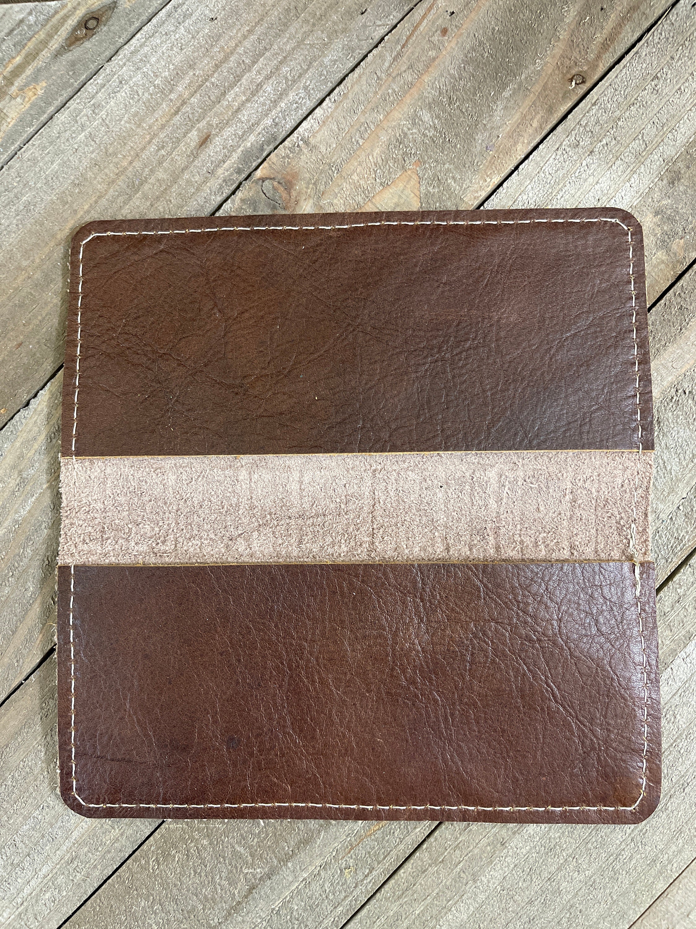 Western Genuine Leather Checkbook Cover - Etsy