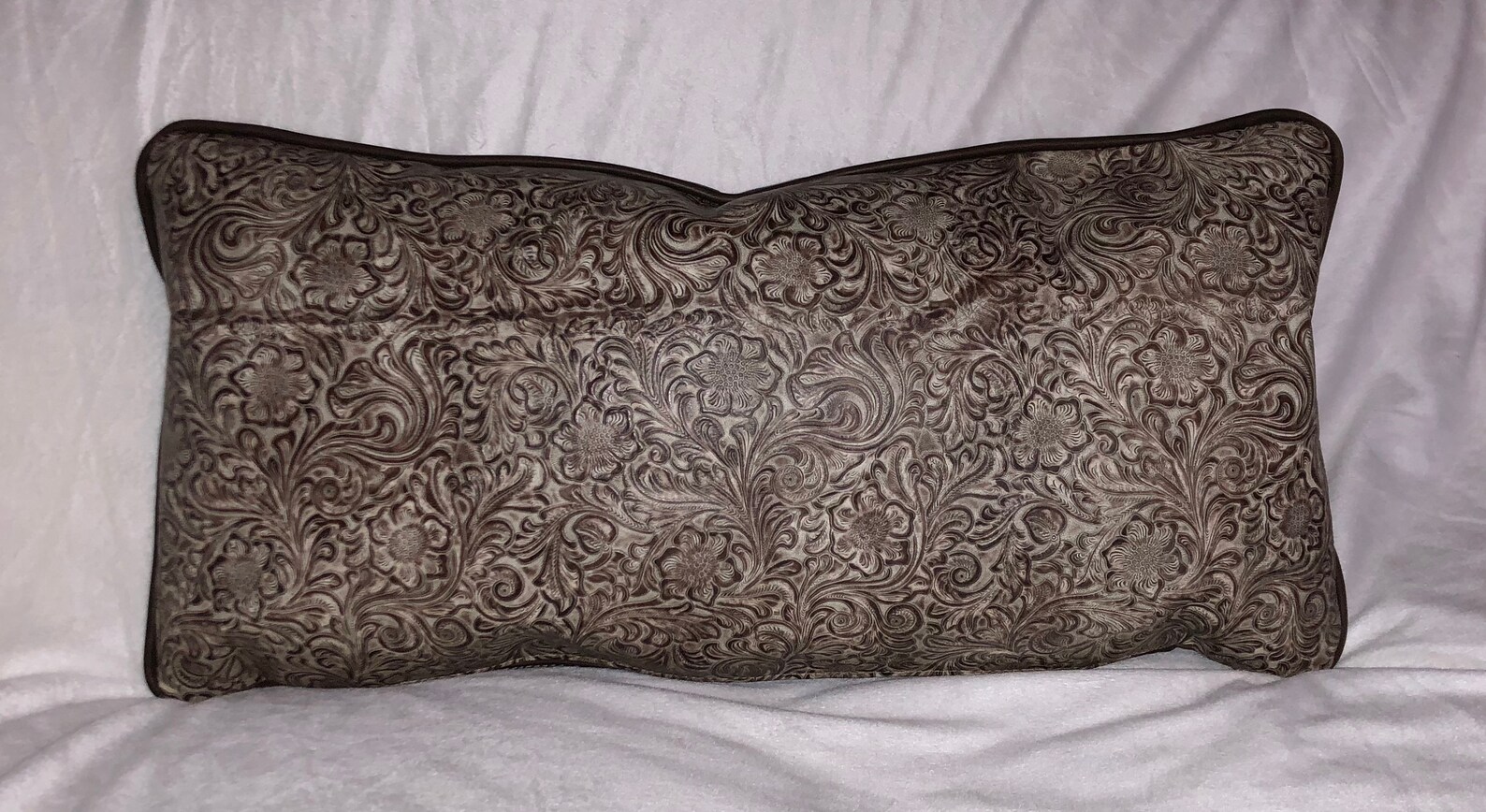 Western Leather Decorative Pillow Genuine Leather Lumbar - Etsy