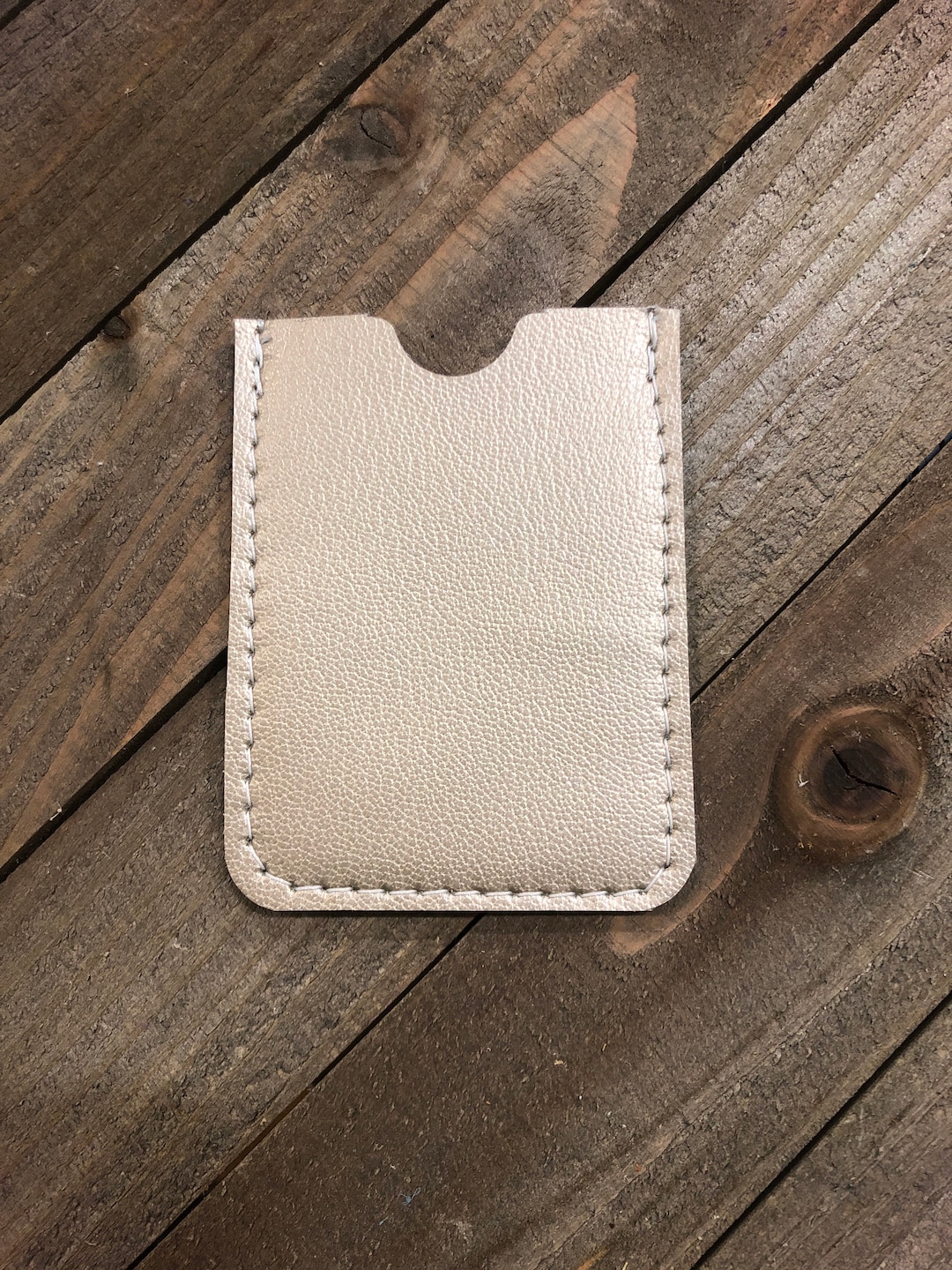 Gold Leather Card Pouch/id or Credit Card Holder - Etsy