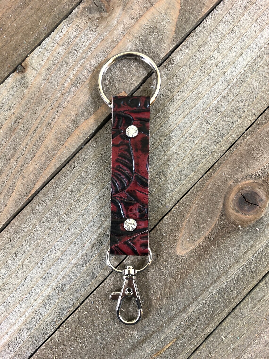 Genuine Western Leather Key Fob Western Leather Keychain - Etsy