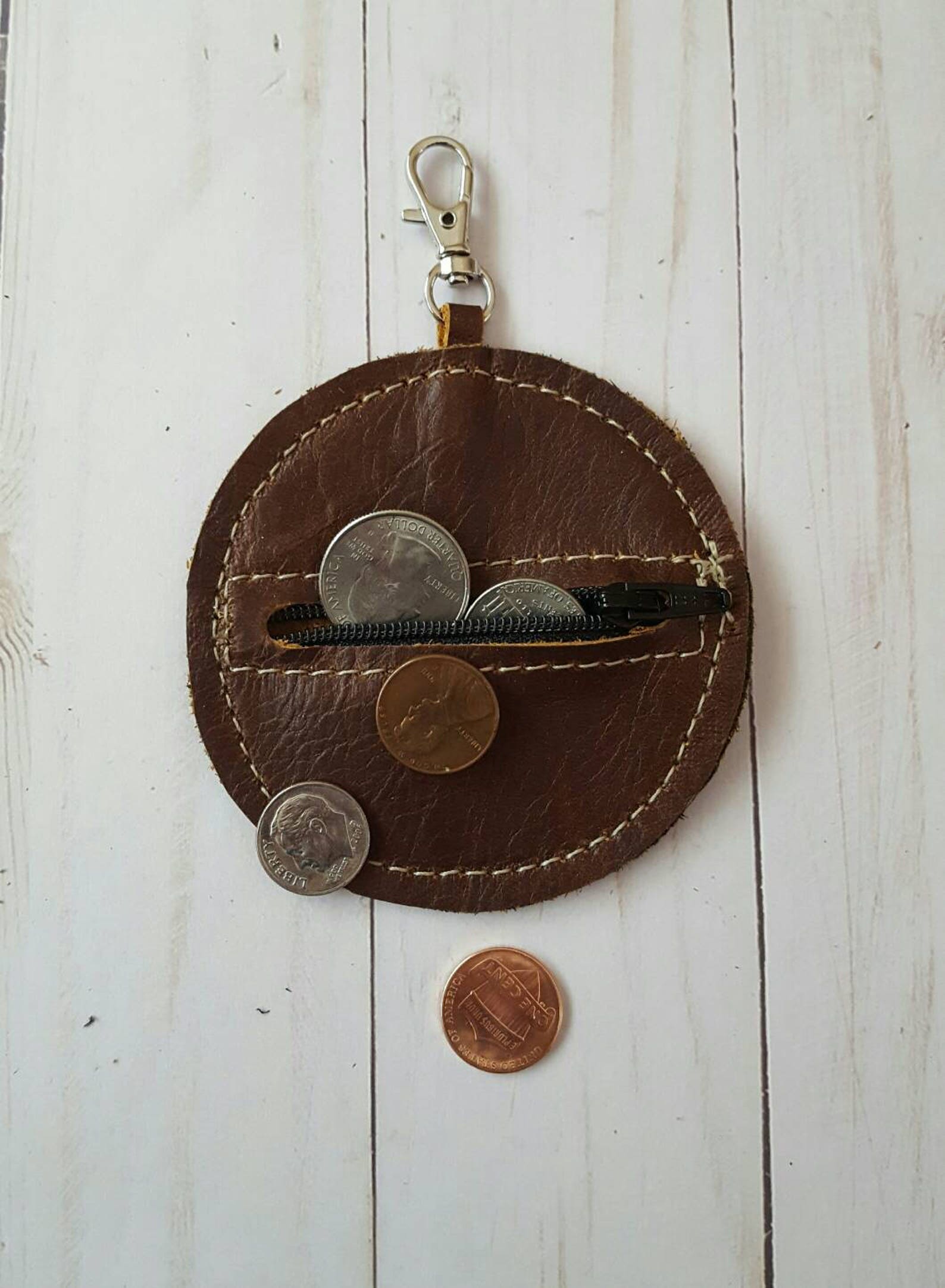 Leather Keychain Coin Purse Leather Ear Pod Case Coin Pouch - Etsy