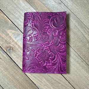 Genuine Italian Leather Mini Journal, Blue Leather Notebook, Purple ...