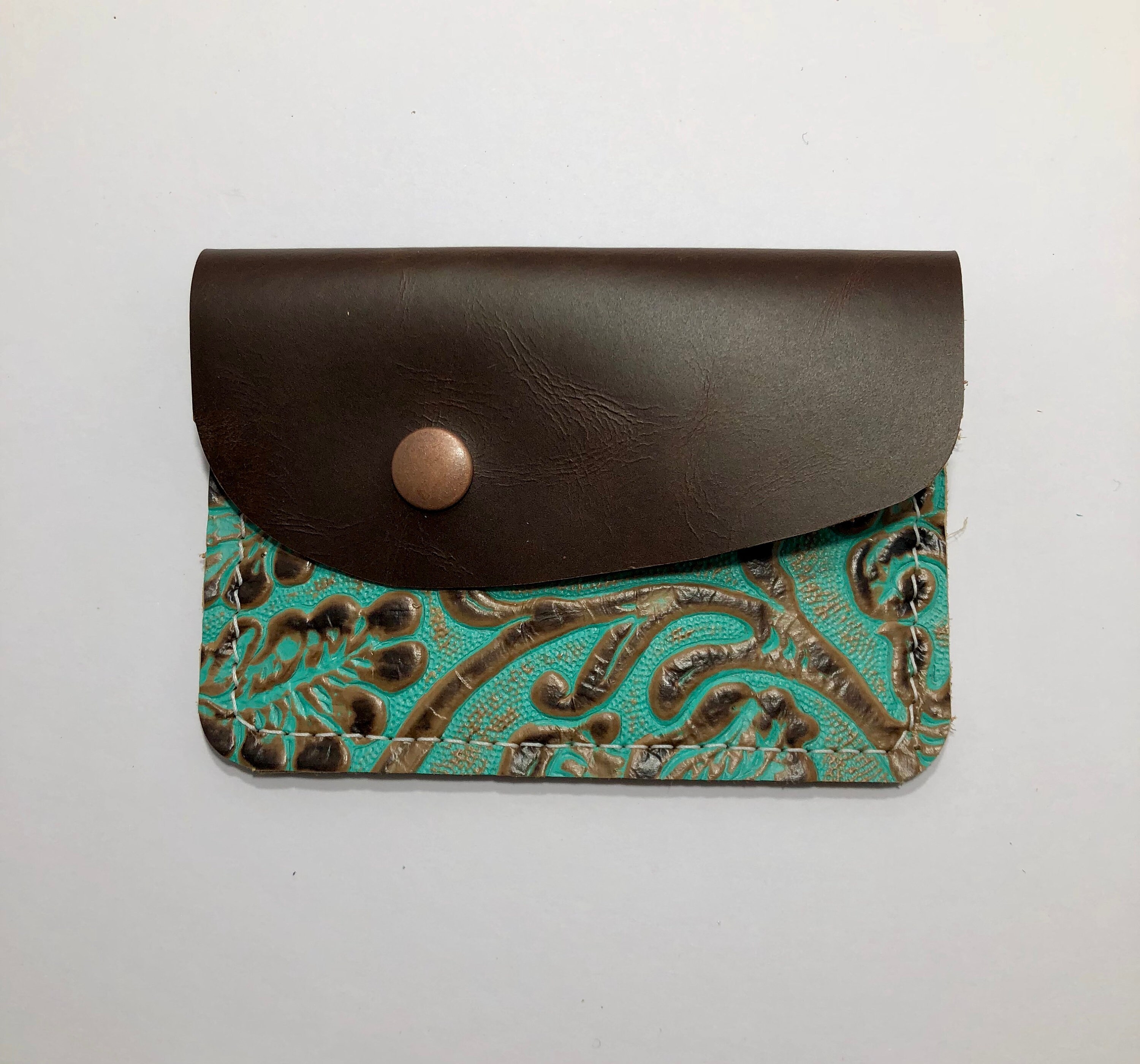 Genuine Leather Coin Purse Western Genuine Leather Business | Etsy