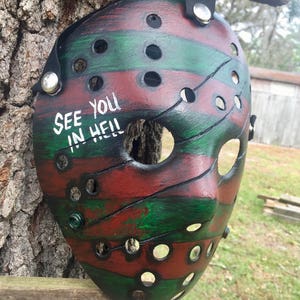 Custom Freddy Vs Jason Mask Hand Painted - Etsy