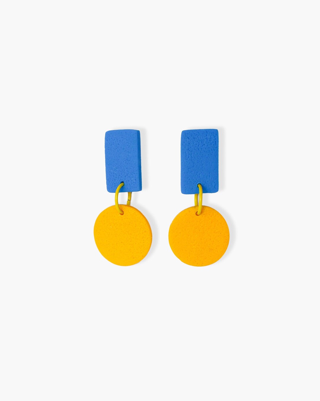 Colorblock Statement Earrings With Hypoallergenic Stainless Steel Posts ...