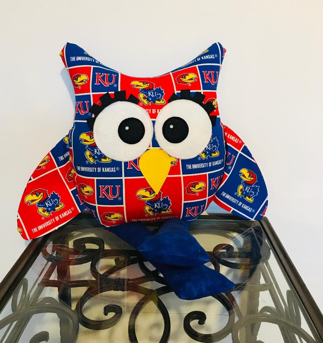 Kansas Jayhawks Handmade Stuffed Owl Kansas Jayhawks Gift - Etsy
