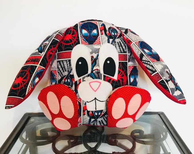 Easter Gift, Spiderman Handmade Stuffed Easter Bunny, Easter Gift for ...