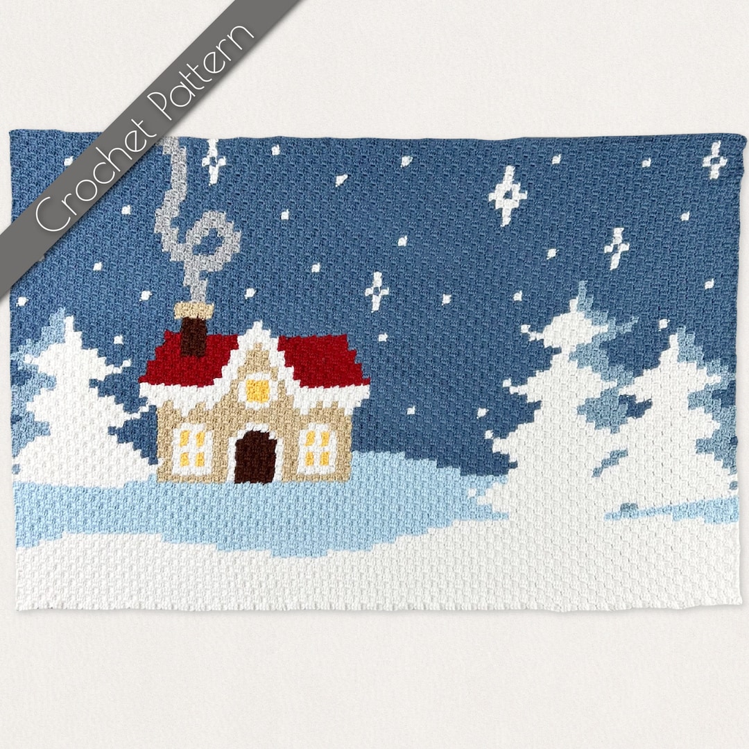 Christmas C2C Crochet Pattern | Winter Wonderland Blanket | Snowy ...