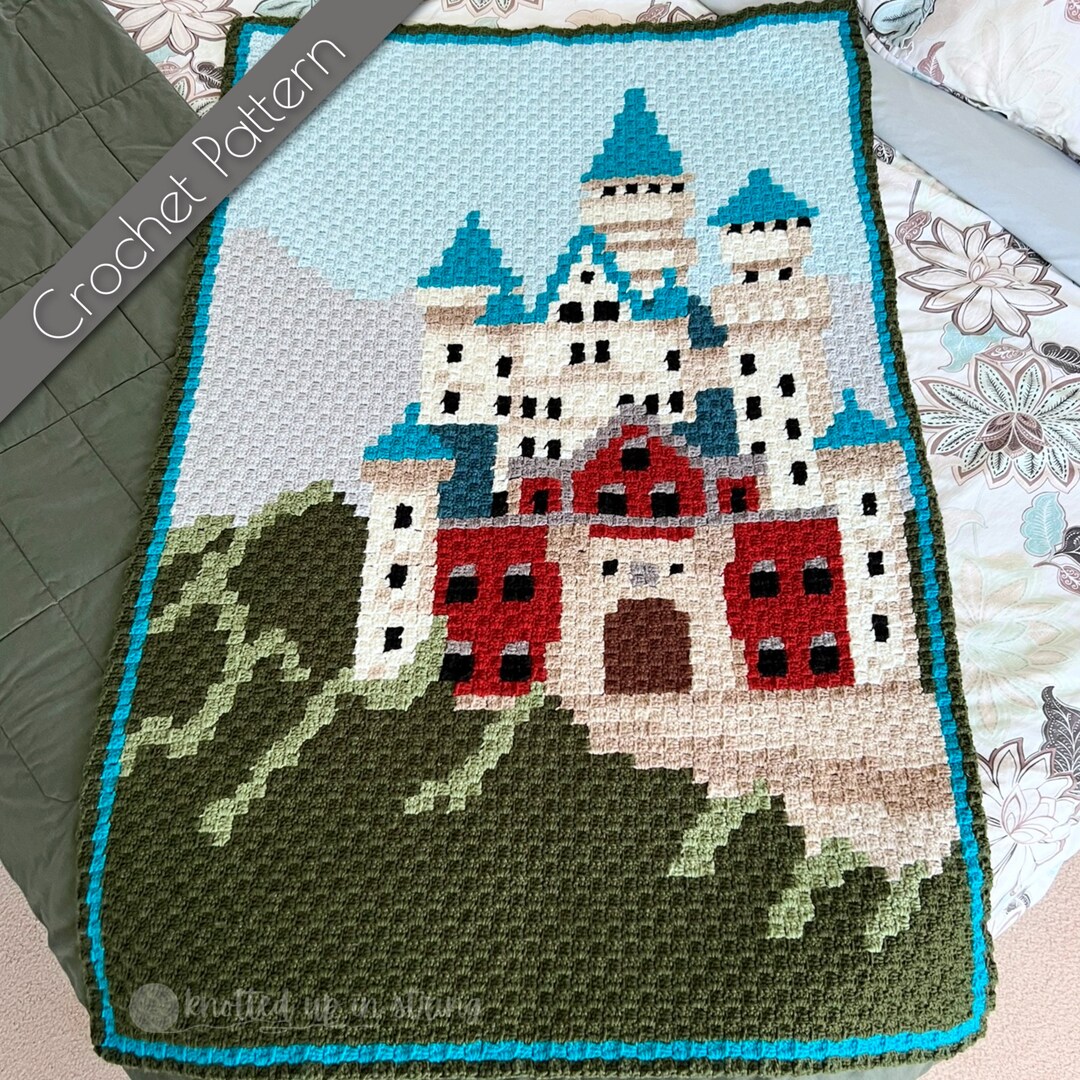Castle C2C Crochet Pattern Fairy Tale Graphgan Bavarian Mountains ...