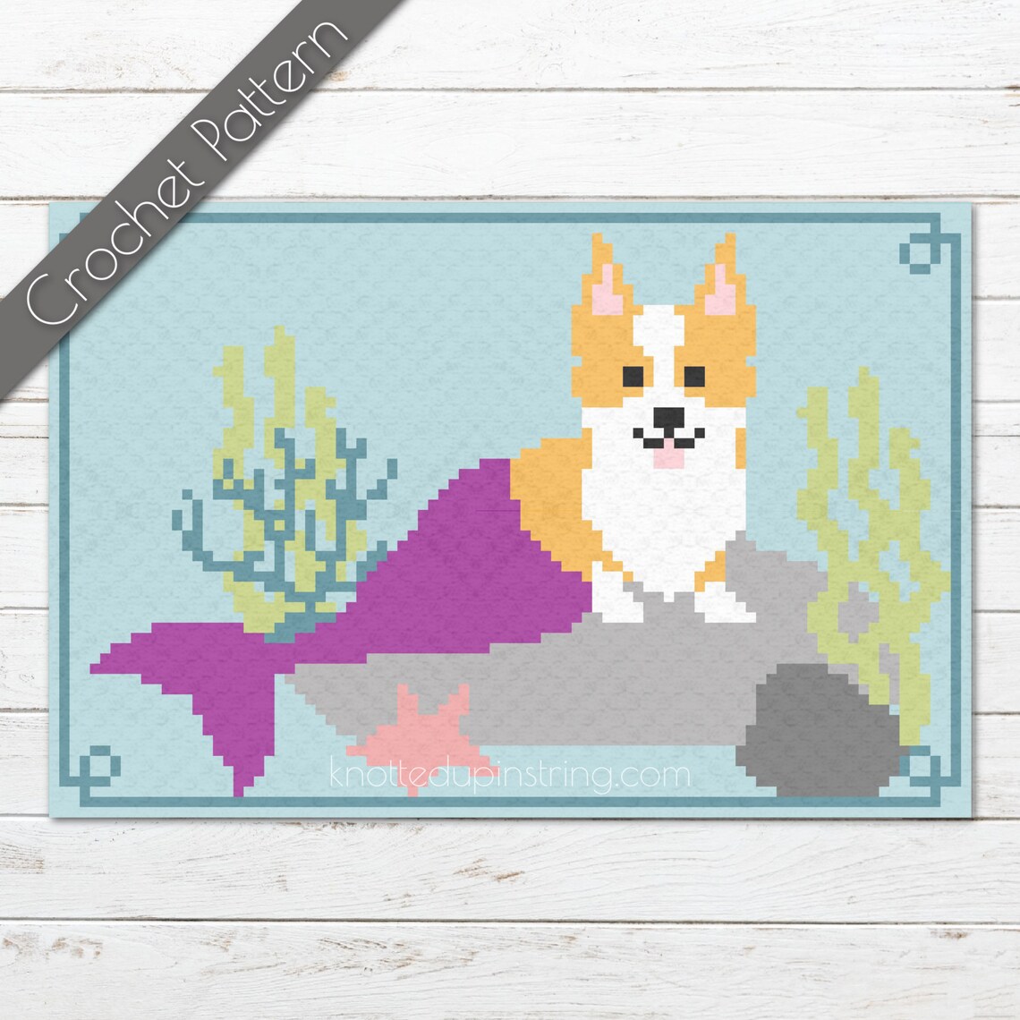 Corgi Mermaid C2C Crochet Pattern | Welsh Corgi Graphgan | Mermaid ...