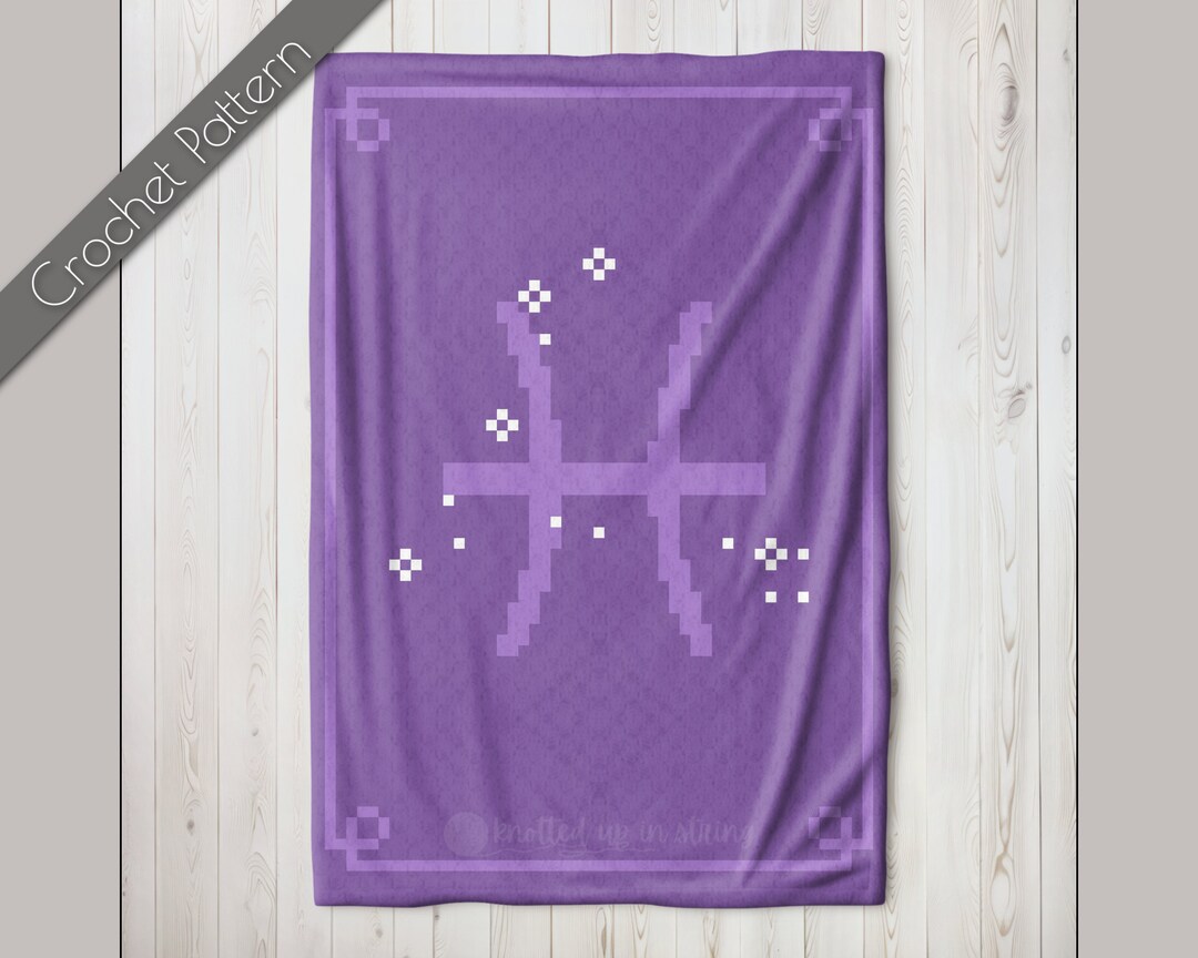 Pisces C2C Crochet Pattern | Zodiac Blanket | Astrology Sign Graphgan ...