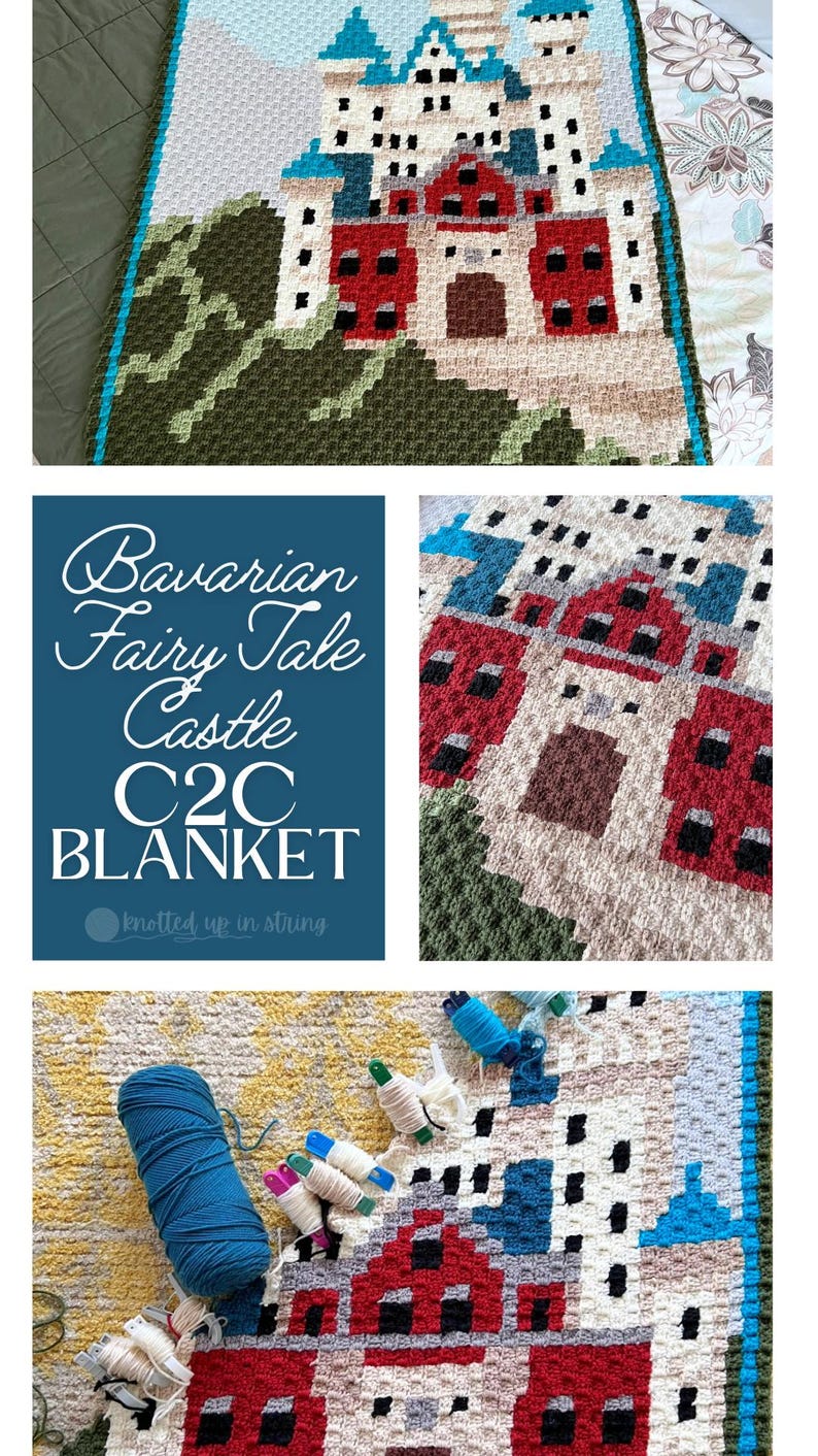 Castle C2C Crochet Pattern Fairy Tale Graphgan Bavarian Mountains ...