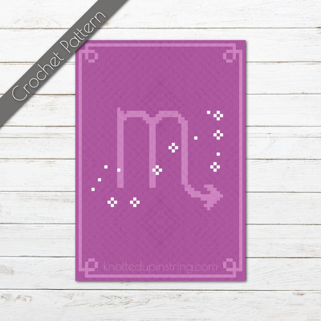 Scorpio C2C Crochet Pattern | Zodiac Blanket | Astrology Sign Graphgan ...