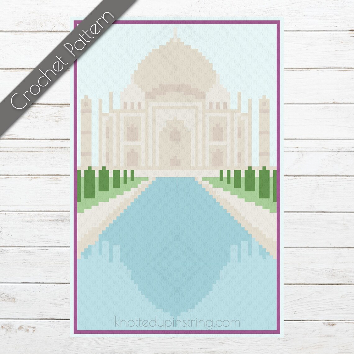 Taj Mahal C2C Crochet Pattern | India Blanket Graphgan | Landmark ...