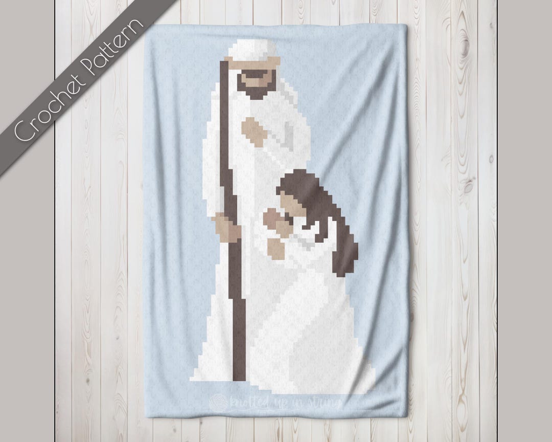 Nativity C2C Crochet Pattern, Christmas Blanket Pattern, Christian Holy ...