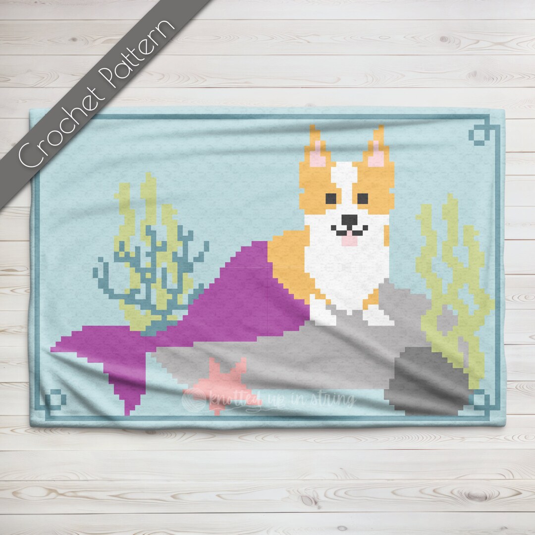 Corgi Mermaid C2C Crochet Pattern | Welsh Corgi Graphgan | Mermaid ...