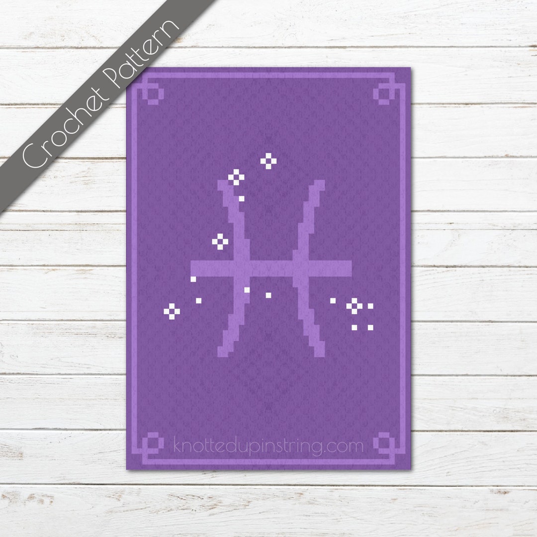 Pisces C2C Crochet Pattern Zodiac Blanket Astrology Sign Graphgan ...