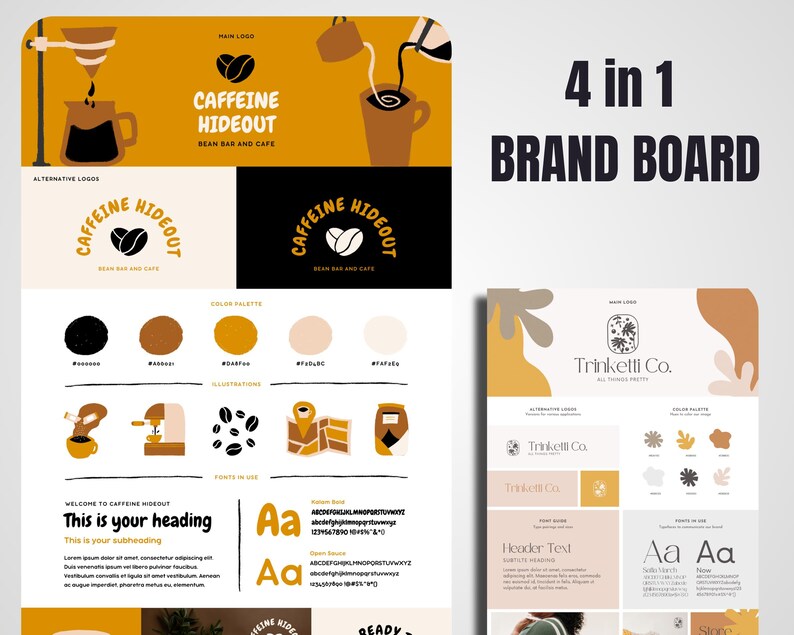 Brand Board Template Bundle for Brand Strategists Editable Canva ...