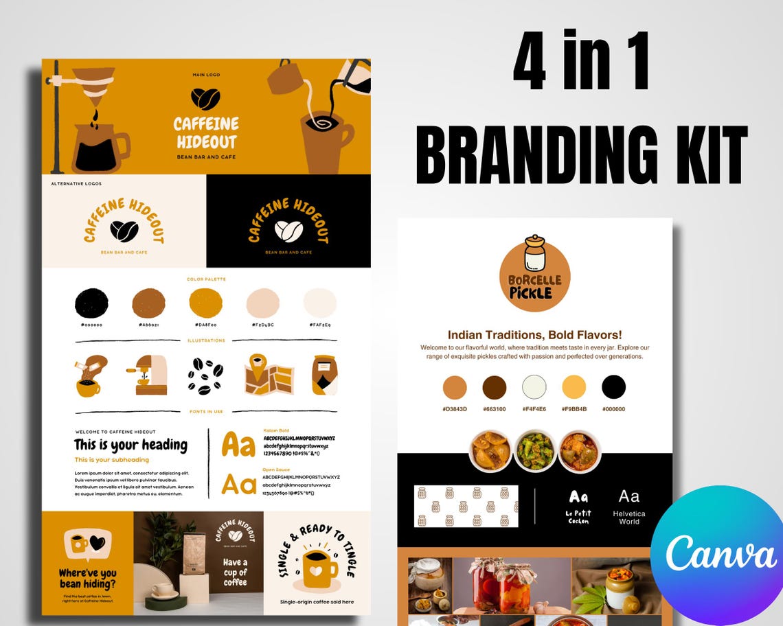 Brand Board Template Bundle for Brand Strategists Editable Canva ...