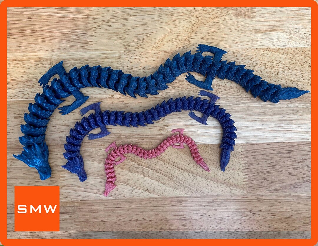 3D Printed Articulating Dragon - Etsy