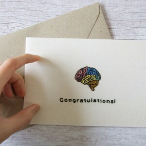 Brain Anatomy Congratulations Greeting Card - Single - Etsy UK