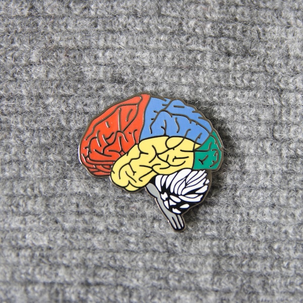 Brain Pin - Etsy