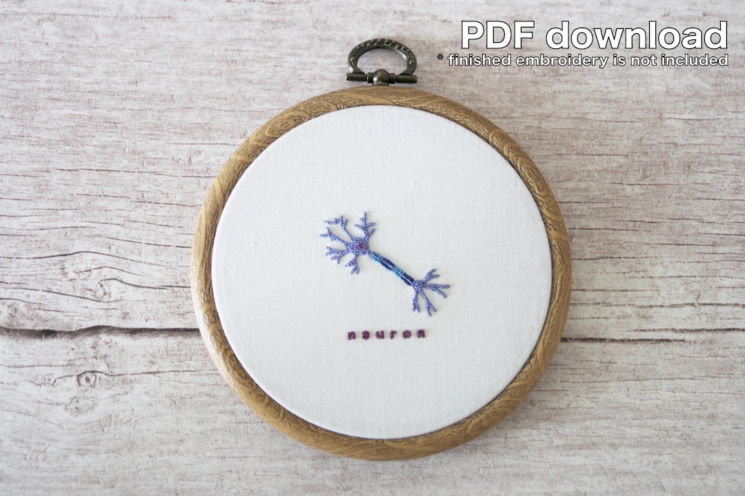 Neuron Scientific Hand Embroidery Pattern - PDF Instant Download ...