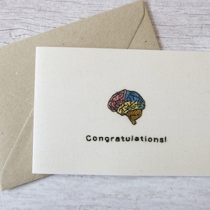 Brain Anatomy Congratulations Greeting Card - Single - Etsy UK