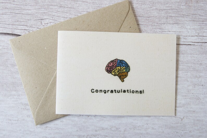 Brain Anatomy Congratulations Greeting Card Single - Etsy UK