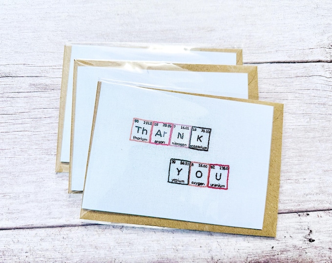 Chemistry Thank You Card, Periodic Table Card, Elements Card, Thank You ...