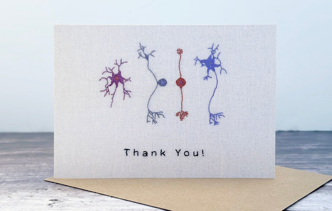 Neurons Thank You Greeting Card - Single - Etsy