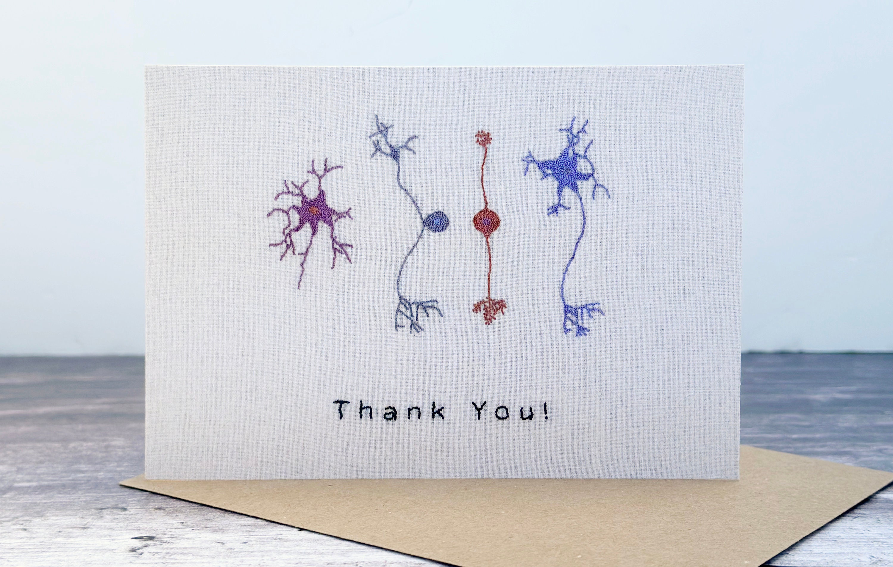 Neurons Thank You Greeting Card - Single - Etsy