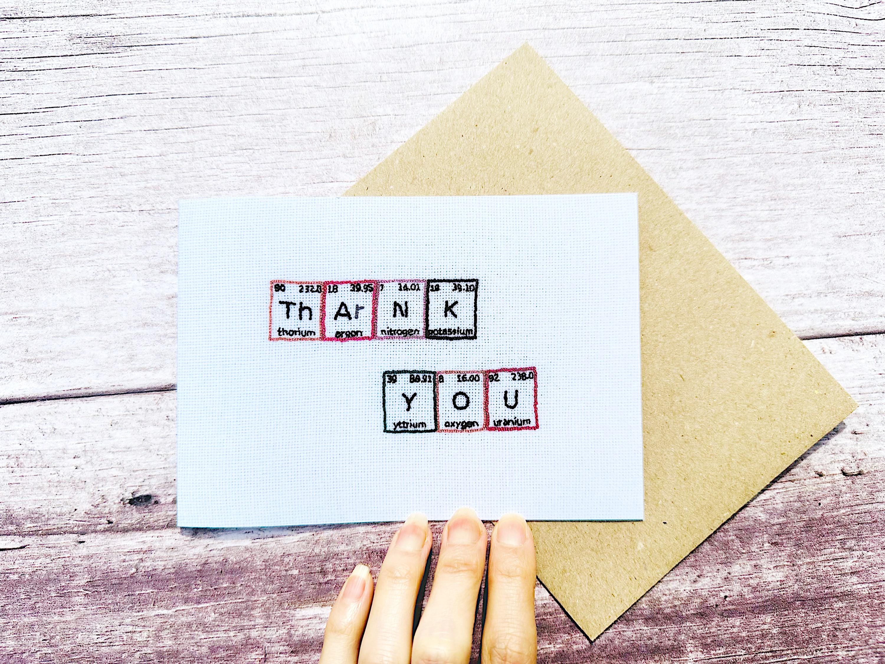 Periodic Table Thank You Greeting Card - Multiple - Etsy