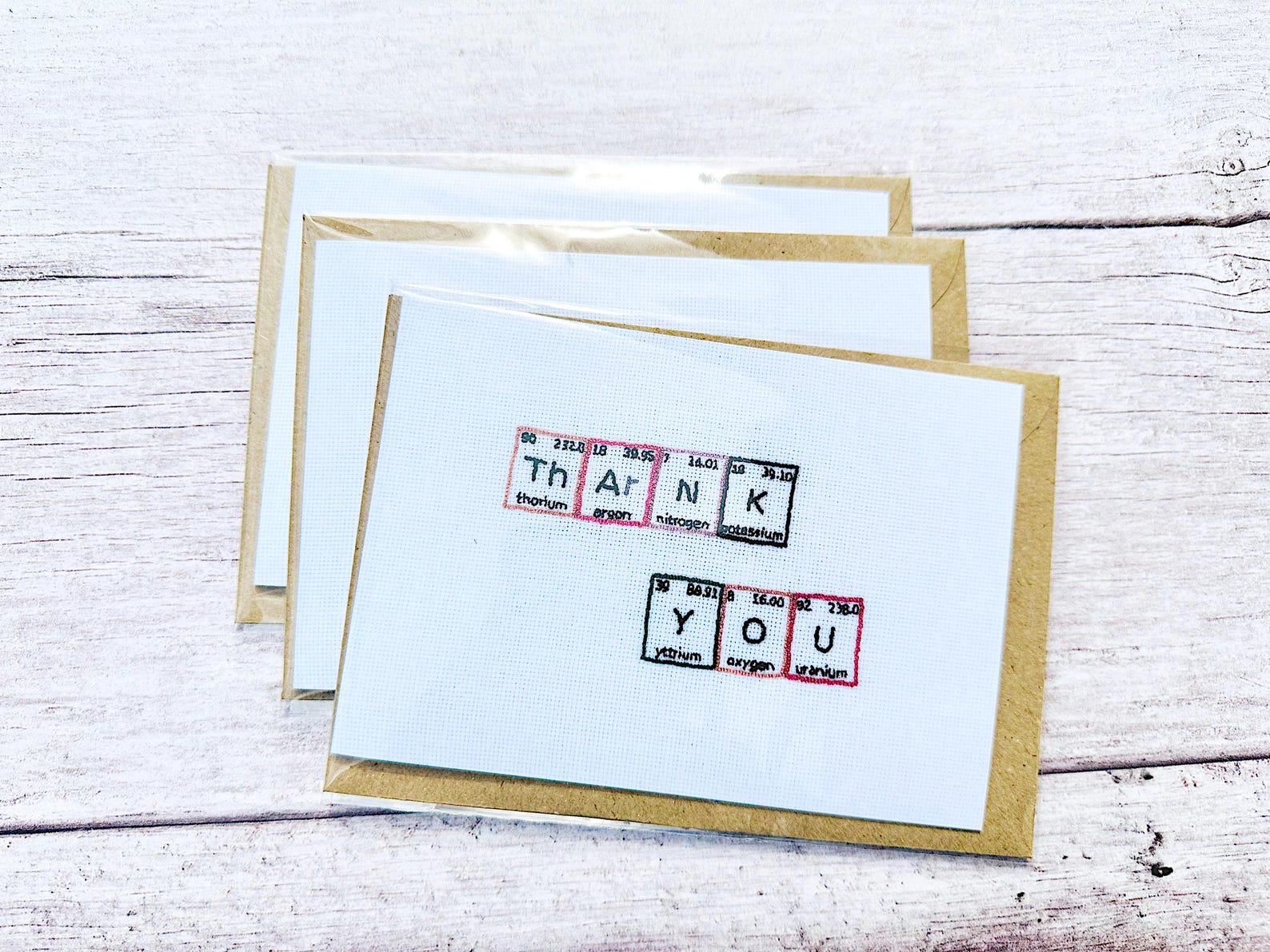 Periodic Table Thank You Greeting Card - Single - Etsy UK