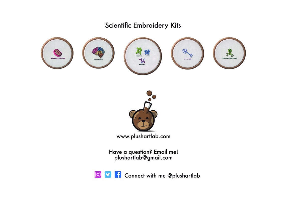 Neuron Scientific Hand Embroidery Pattern - PDF Instant Download ...