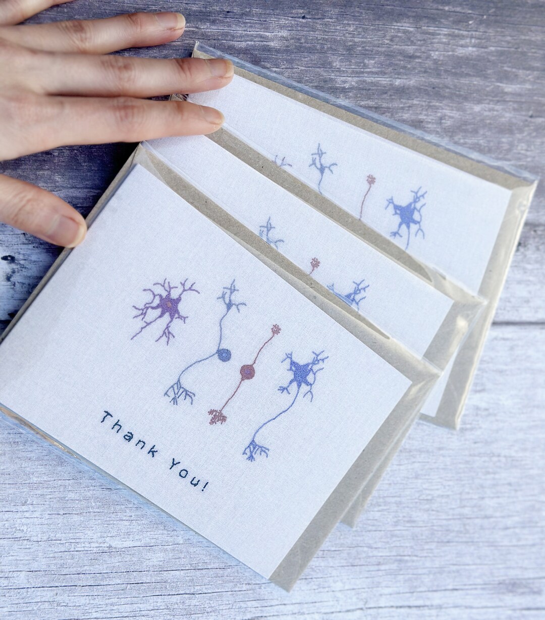 Neurons Thank You Greeting Card - Multiple - Etsy