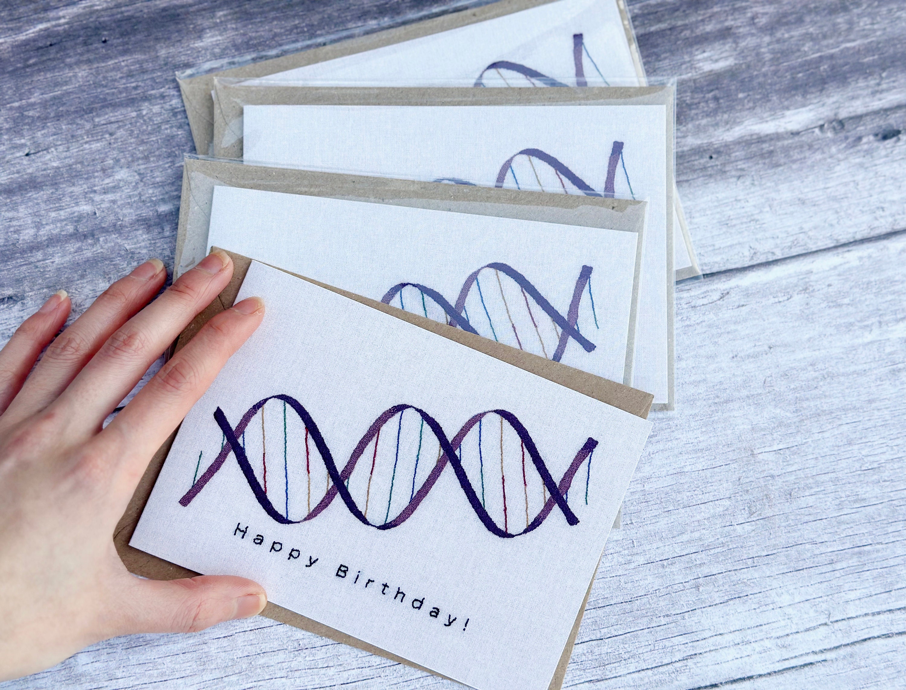 DNA Happy Birthday Greeting Card - Multiple - Etsy