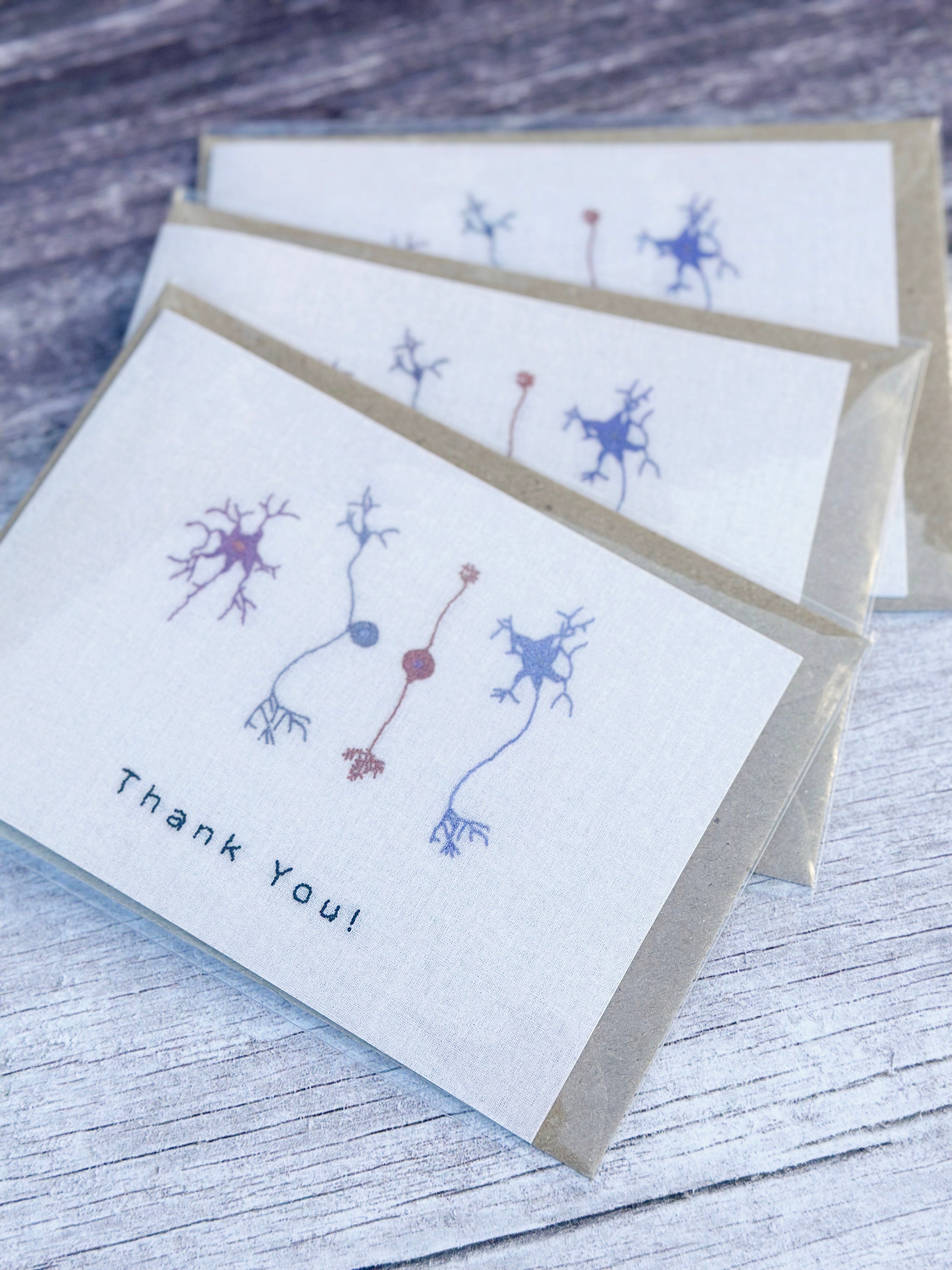 Neurons Thank You Greeting Card Single - Etsy