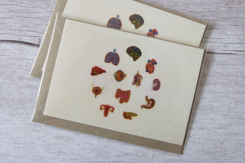 Human Anatomy Organs Greeting Card - Single - Etsy