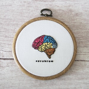 Brain Scientific Hand Embroidery Pattern - PDF Instant Download ...