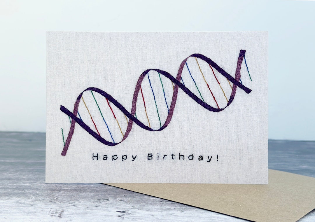 DNA Happy Birthday Greeting Card - Single - Etsy