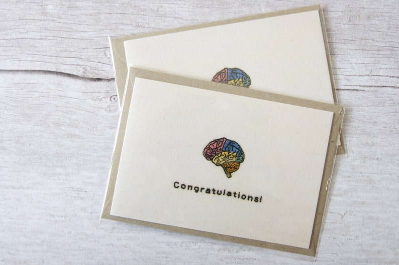 Brain Anatomy Congratulations Greeting Card Single - Etsy UK