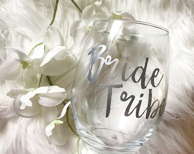 Team Bride, Wine Glasses, Bridesmaid Proposal, Stemless Wine Glasses ...
