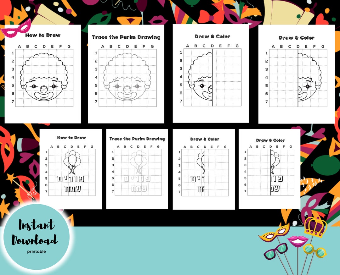 Jewish Holiday Activity Pages. Purim Kids Printable Worksheets : Purim ...