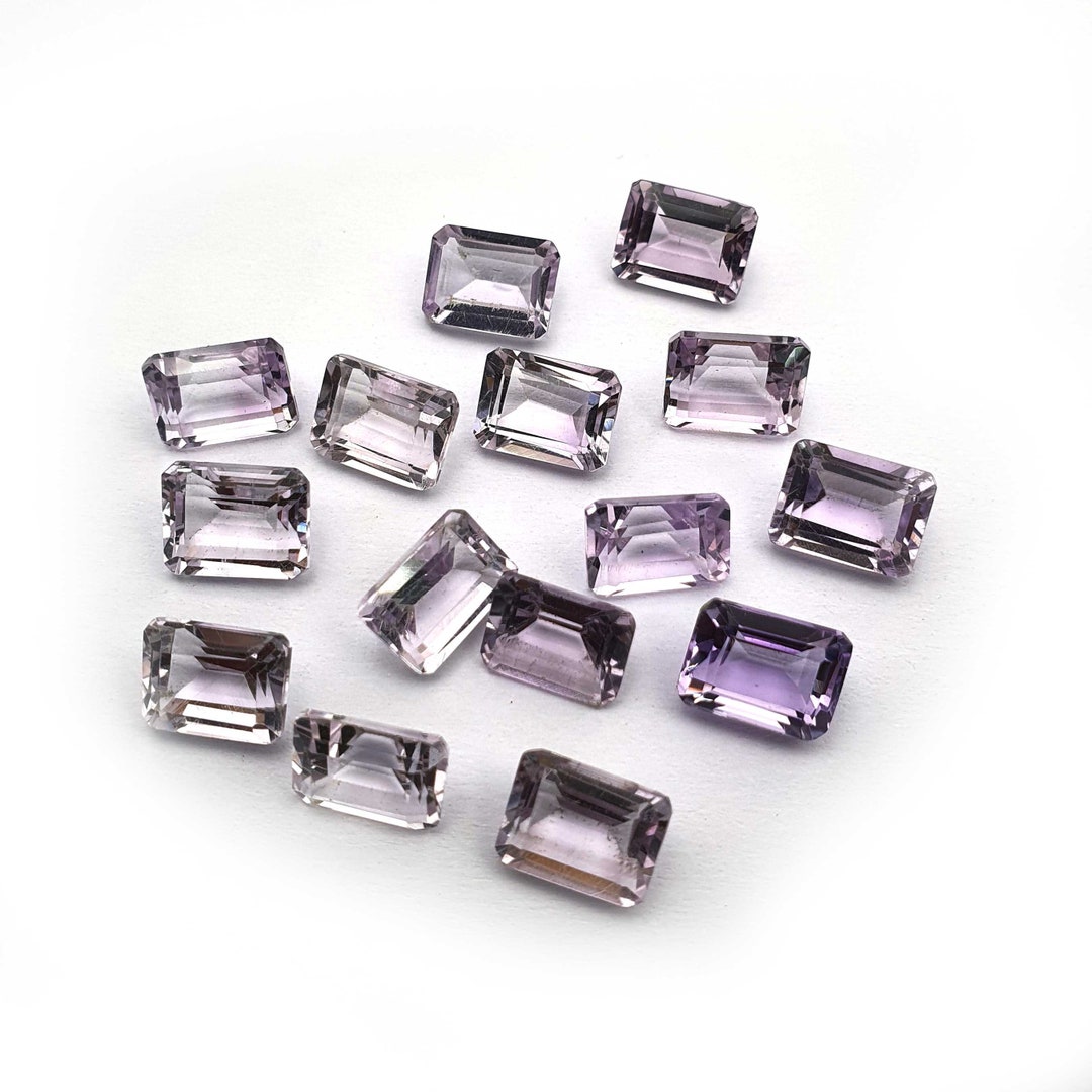 Natural Lavender Amethyst Octagon Cut Gemstone~ 66 Pcs 6*8 MM 105 CT ...