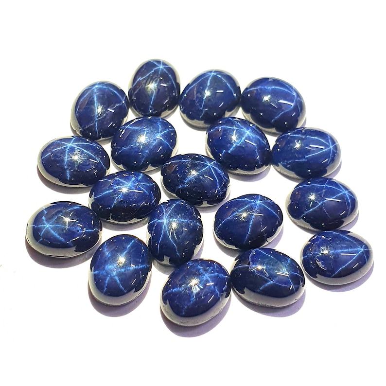 Star Blur Sapphire Oval Cabochon Gemstone 3 Pcs 7x9 MM 8 CT - Etsy